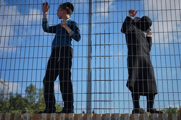 Photos of ultra-Orthodox Jews protesting military conscription in ...