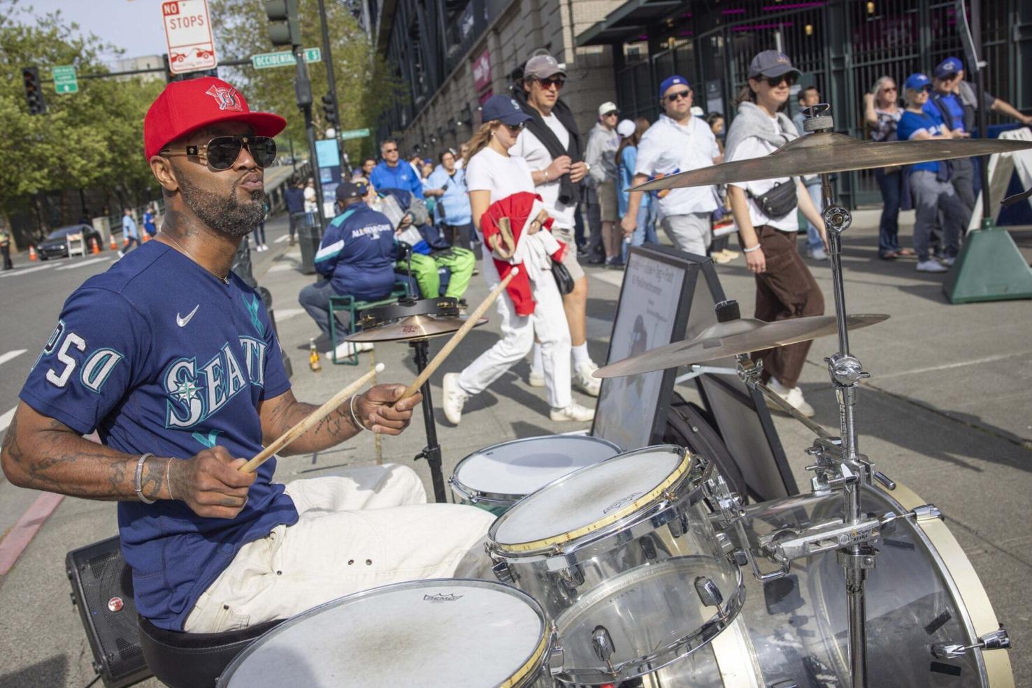 Ahead of Seahawks-Rams game, ‘Pike Street Drummer’ has drums, van ...