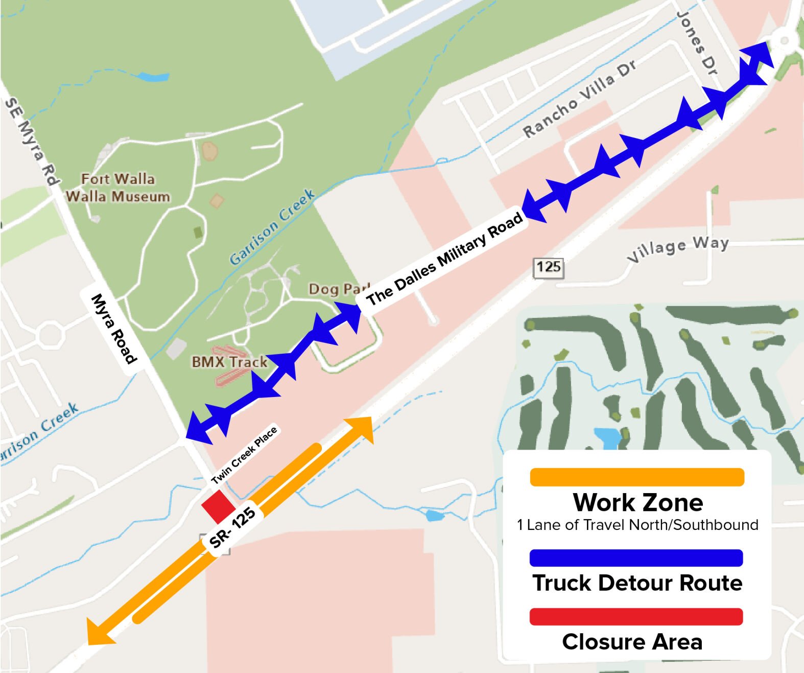 Traffic revisions start Jan. 5 for work on Myra Road, State Route 125 ...