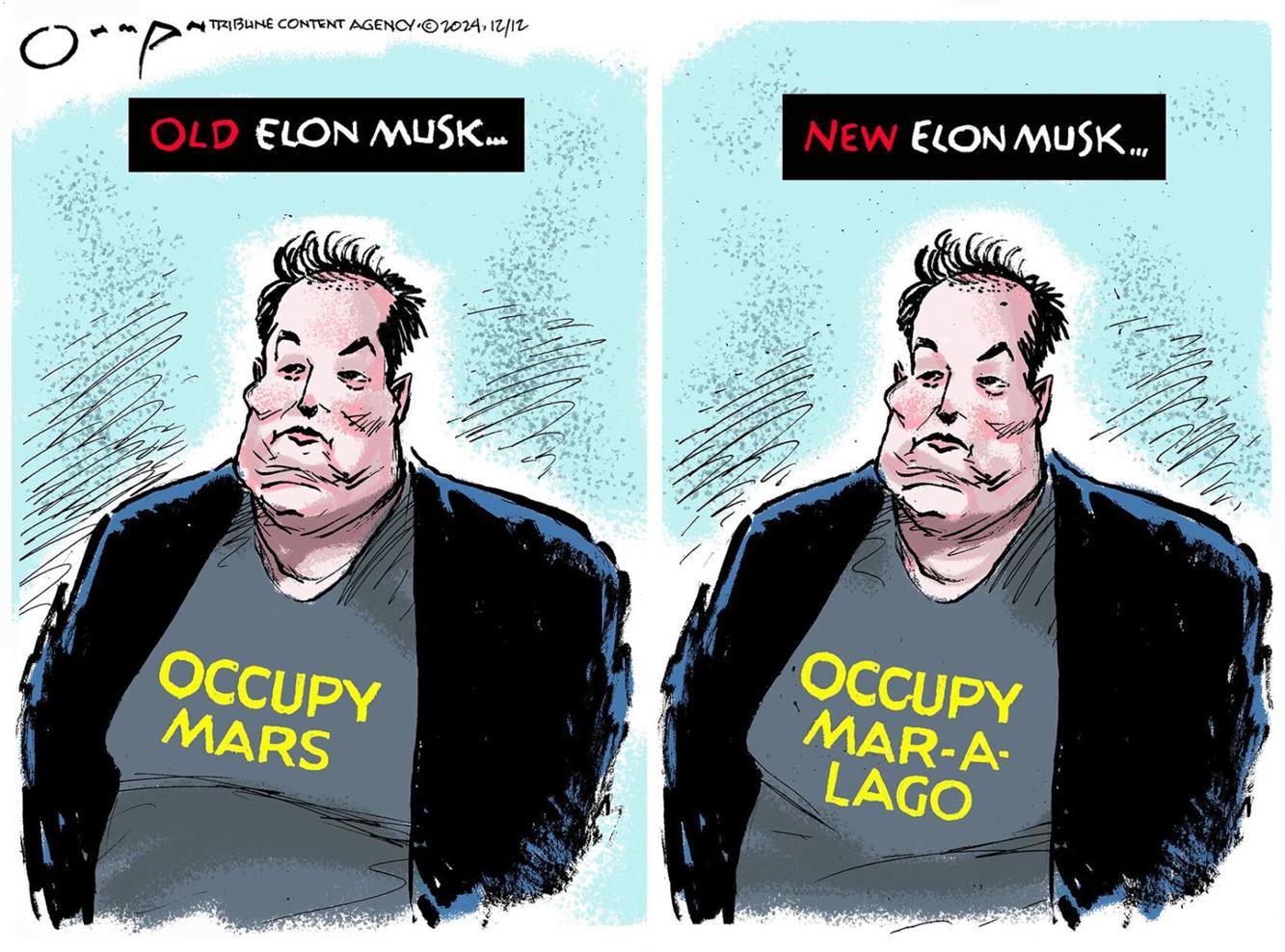 Editorial Cartoon: Jack Ohman (Dec. 14, 2024) | Cartoons | union ...