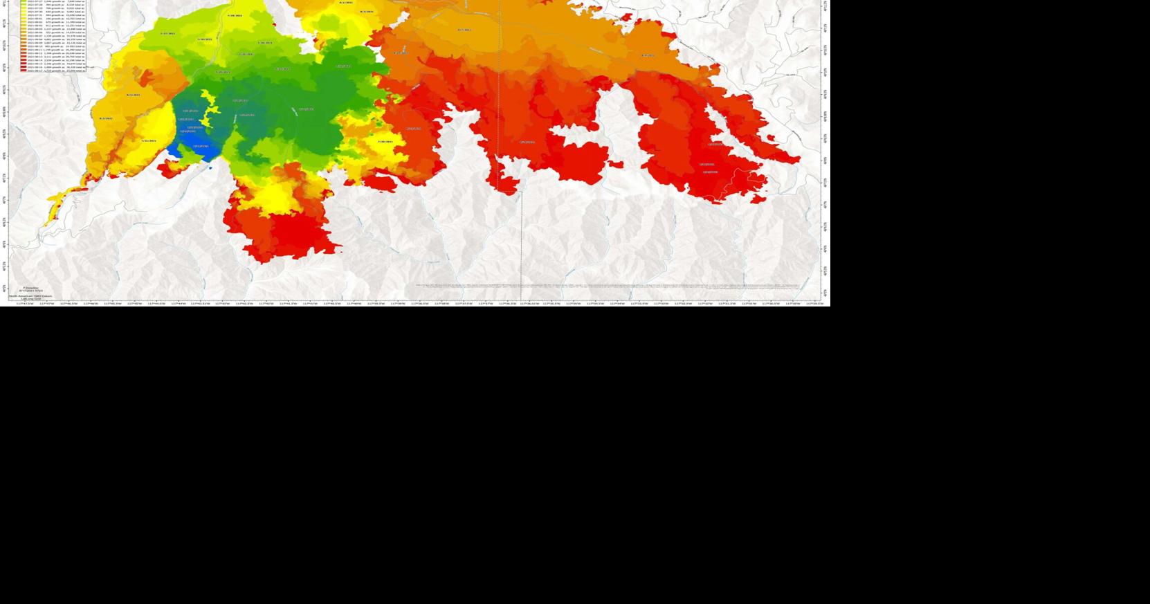Green Ridge Fire grows 1,000 acres Monday, northern flank holds against ...