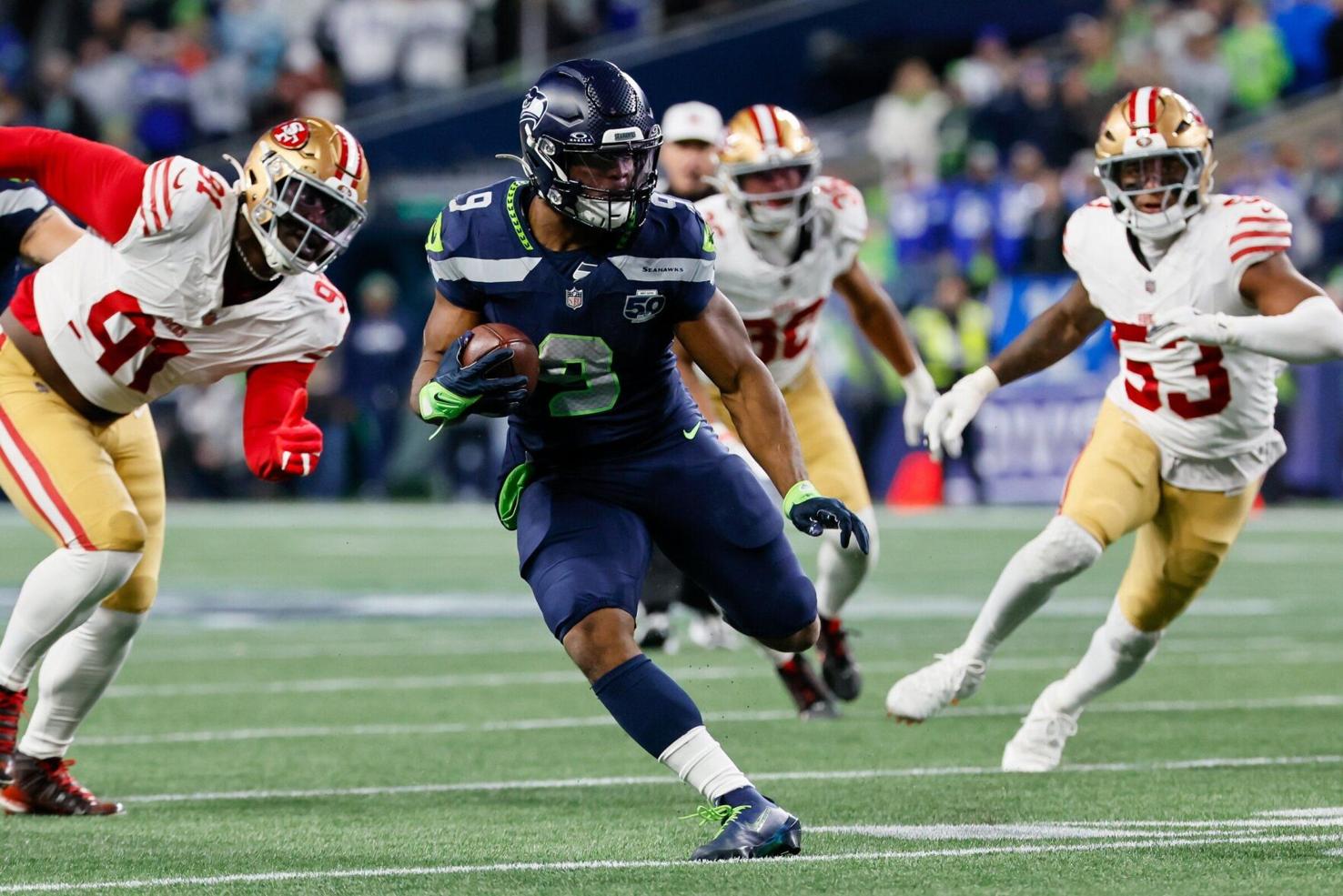 Who Seahawks will turn to at running back behind Kenneth Walker III ...
