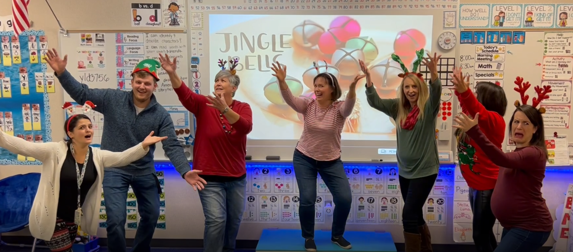 Jingle bell time: Davis Elementary students, staff send holiday ...