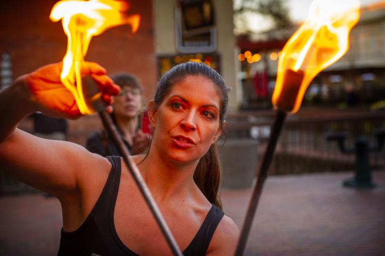 PHOTOS: Burlesque performer Vixen DeVille teaches fire eating in downtown Walla Walla | Photos ...