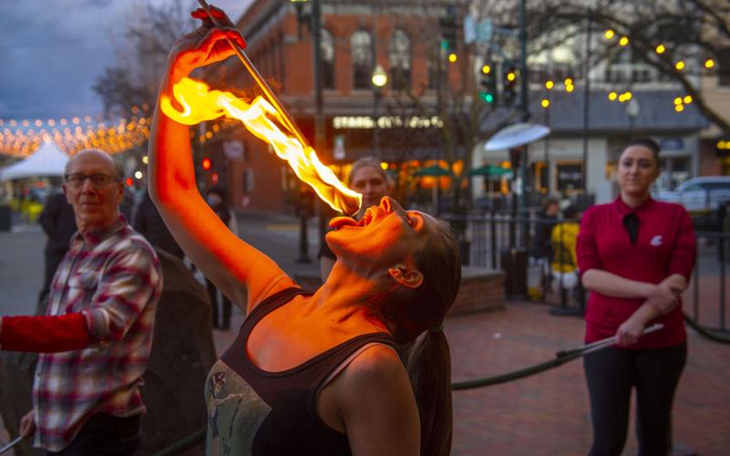 PHOTOS: Burlesque performer Vixen DeVille teaches fire eating in downtown Walla Walla | Photos ...