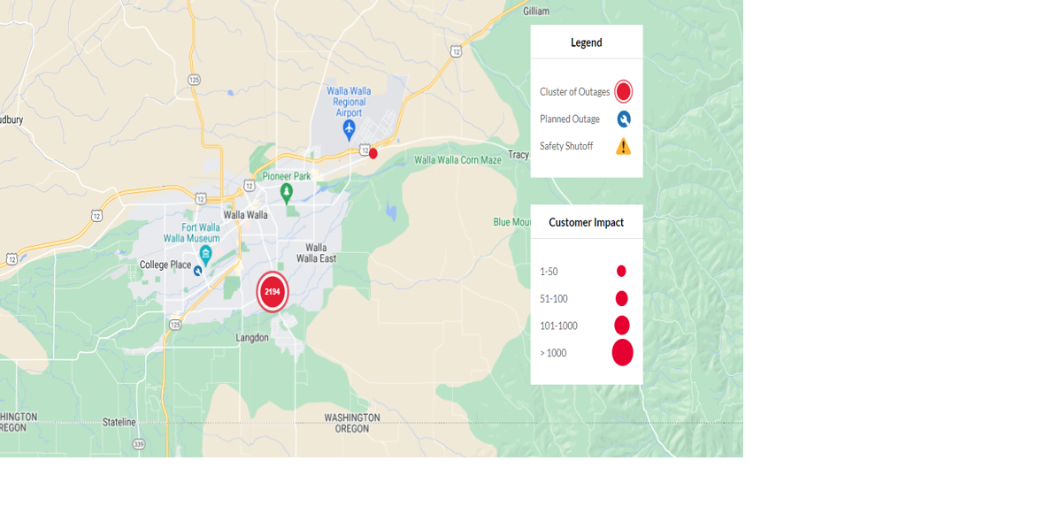 Pacific Power outage impacts customers in Walla Walla Thursday morning ...