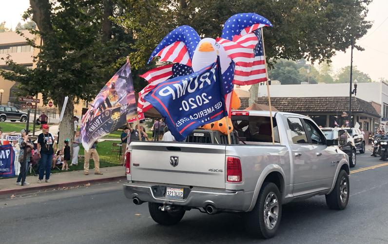 Supporters of President Donald Trump stage parade, rally in Tuolumne ...