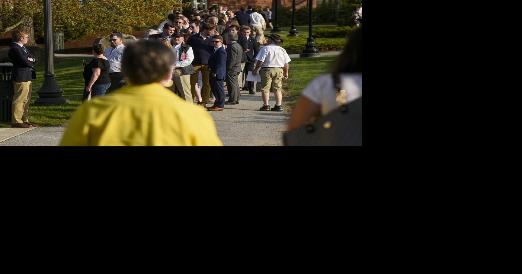 College students protest Trump's town hall with CNN on campus | Voters ...