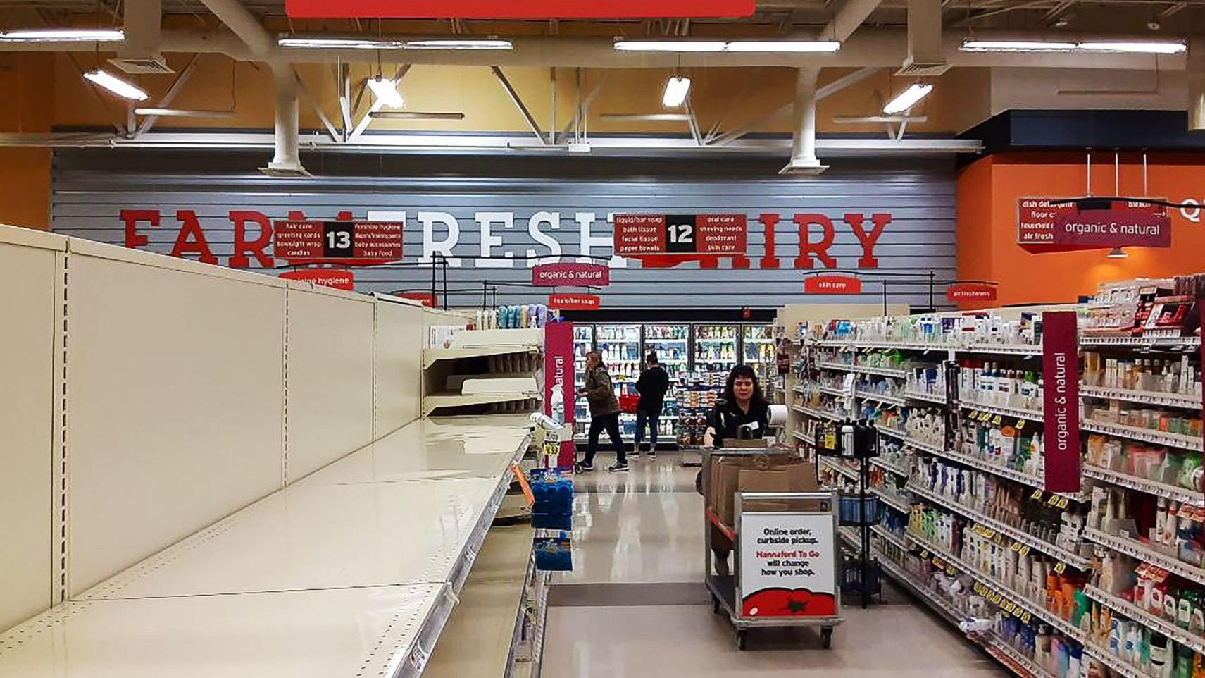 us supermarket shelf empty