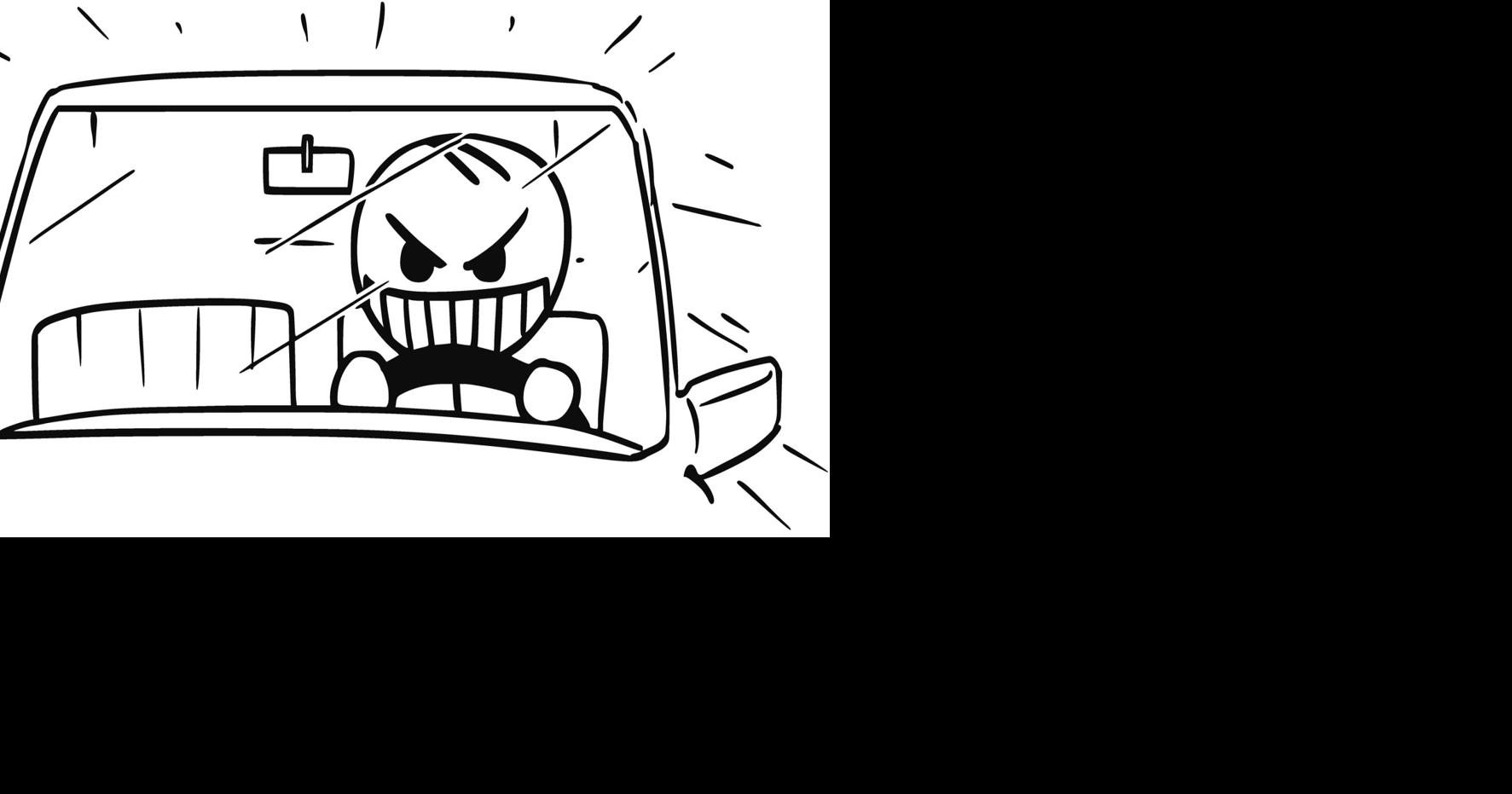 Vector Stickman Cartoon of Mad Car Driver | | unionleader.com