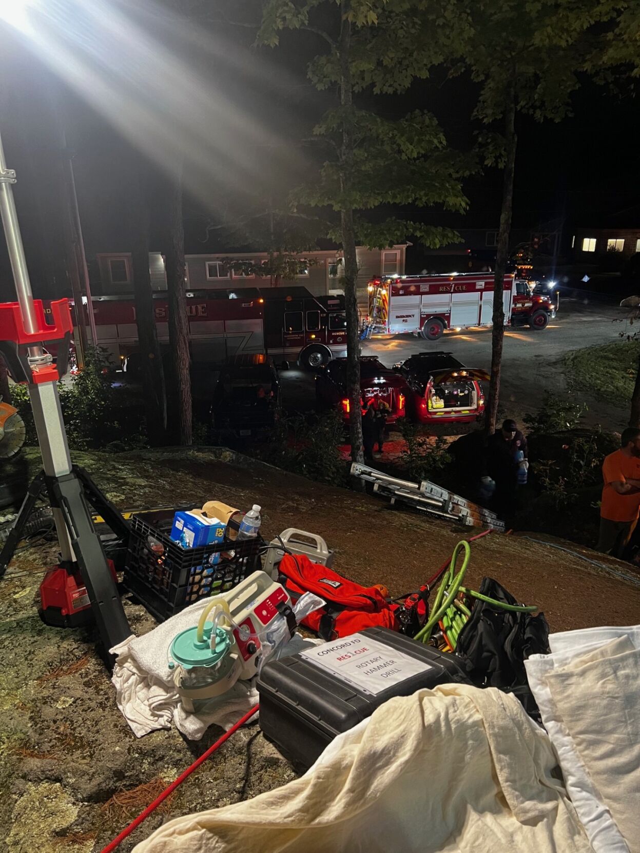 NH fire crews rescue boy trapped between boulders for nine hours ...
