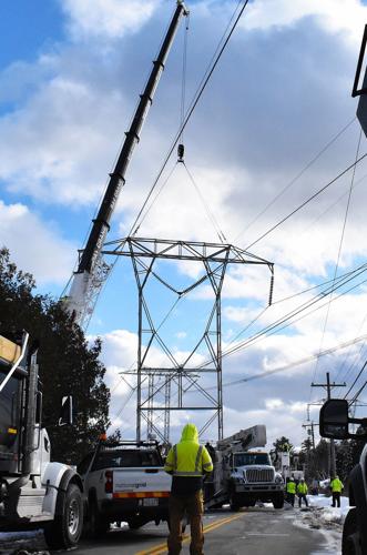 Bedford crash topples electrical tower, leaving 800 customers without ...