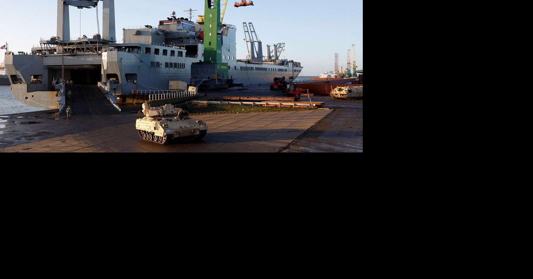 U.S. military tanks at Dutch port en route to NATO frontier | Military ...