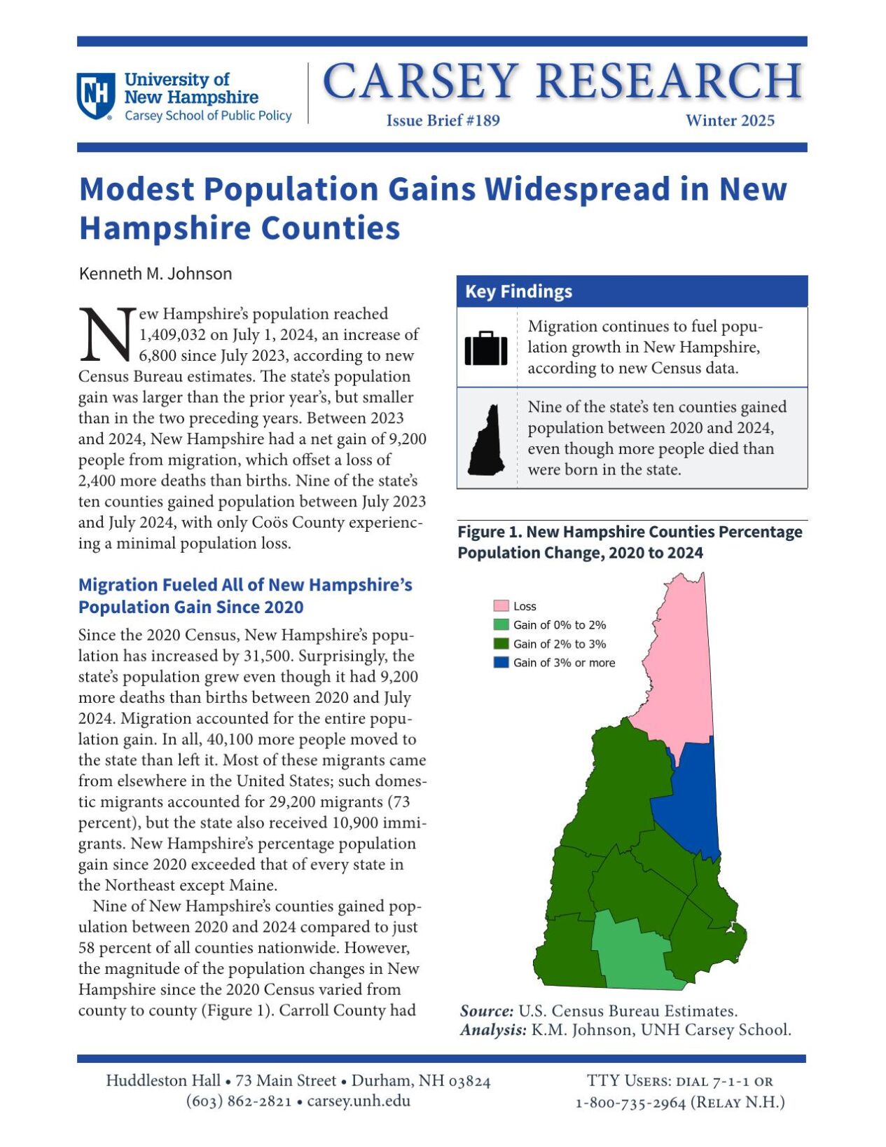 Population gains in NH | | unionleader.com