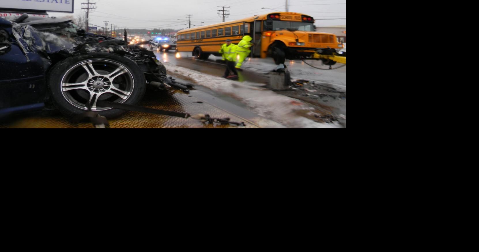 Crash in Exeter involving school bus sends seven to hospital; driver ...