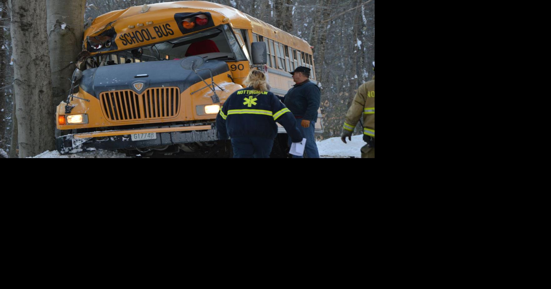 Three students injured when school bus hits tree in Nottingham | Public ...