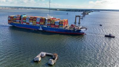 Dali departs Baltimore for first time since bridge collapse, heads to ...