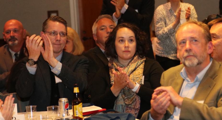 Union Leader reporters Shawne K. Wickham, Mark Hayward and Publisher ...