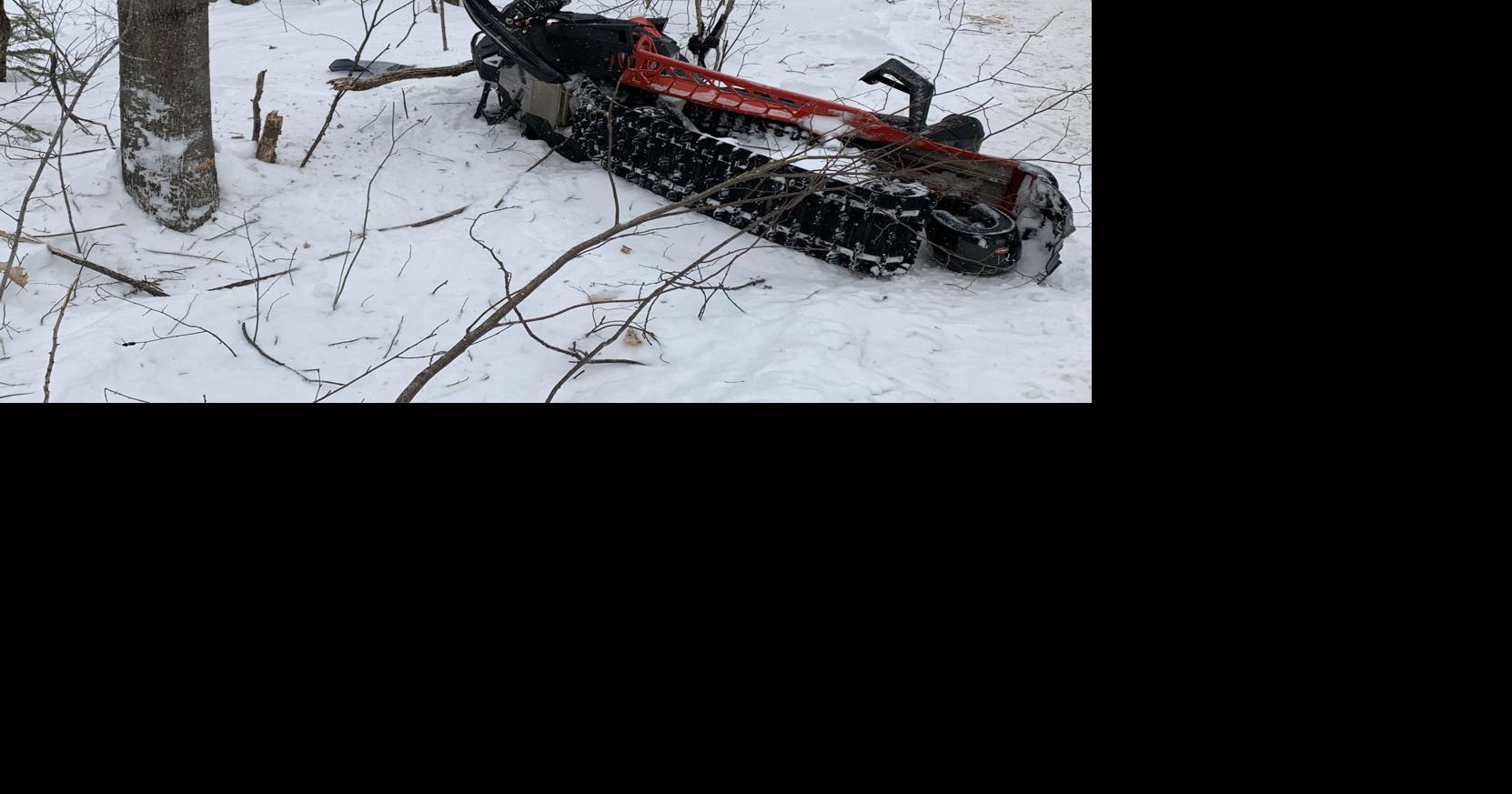 Conn. pair escape serious injury when snowmobile hits tree in Gorham ...