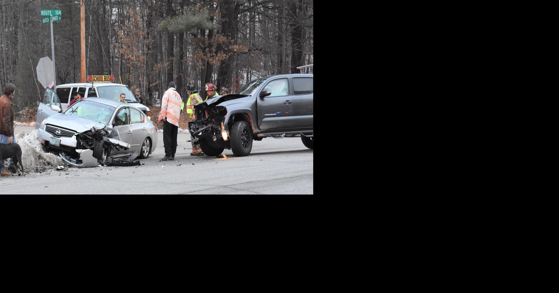 Man hurt in three-vehicle crash with school van in Meredith | Public ...