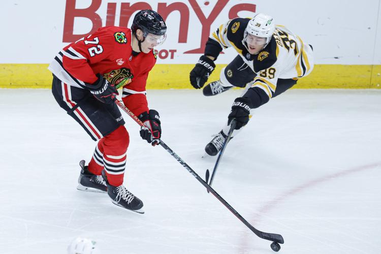 Brad Marchand, Morgan Geekie help Bruins double up Blackhawks | NHL ...