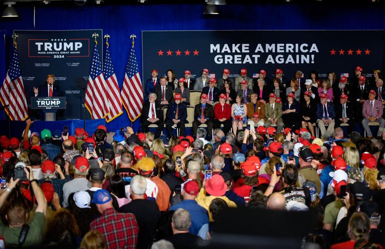 Trump in Manchester: Familiar themes, fervent support | Voters First ...