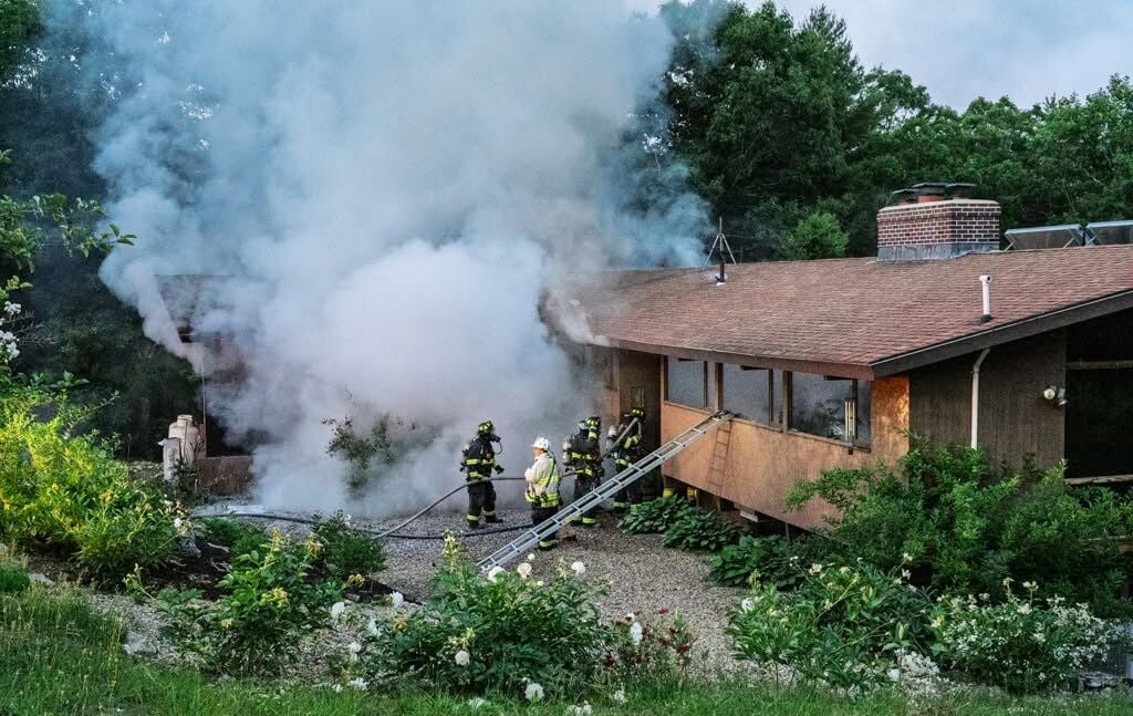 Pilot spots house fire in remote area of Hollis | Public Safety ...