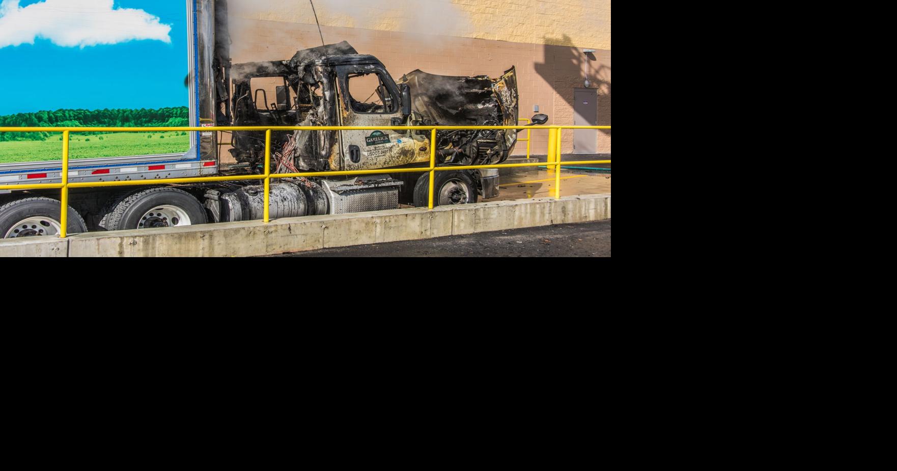 Fire heavily damages truck in loading dock at Derry grocery store ...