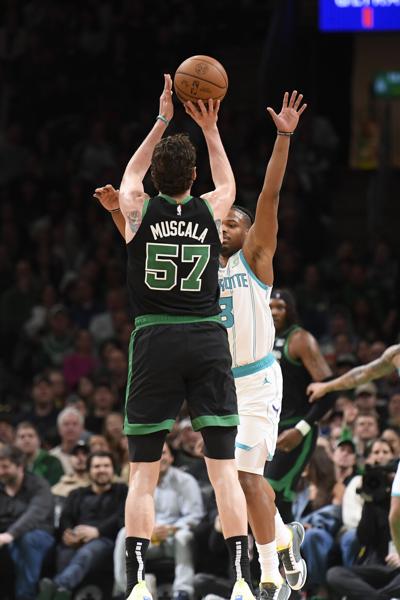 Muscala nets 12 in Celtics debut, a Boston win over Charlotte | NBA ...
