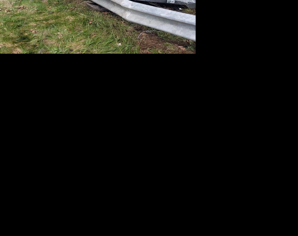 Guardrail slices through passenger compartment severing man's leg in I ...