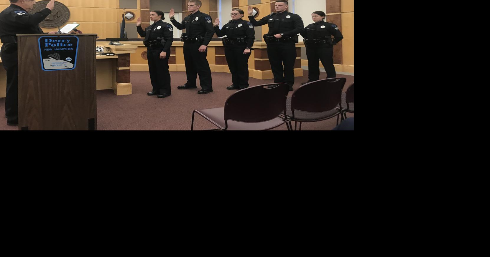 Derry police swear in new officers, recognize promotions and ...