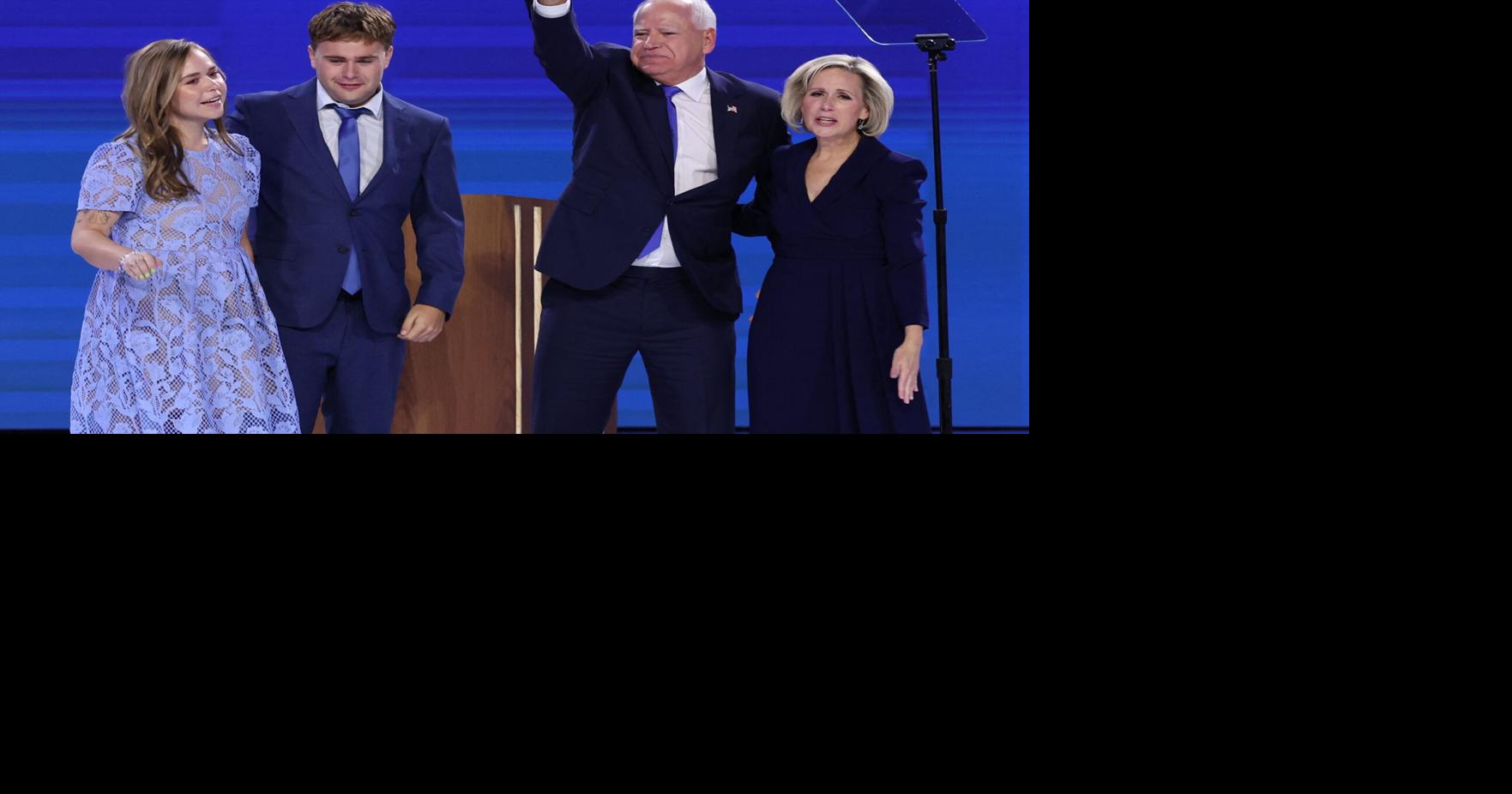 Harris vice presidential pick Tim Walz rallies Democratic convention ...