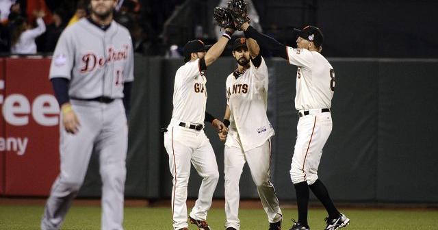 Sandoval's three homers power Giants rout of Tigers in Series opener ...