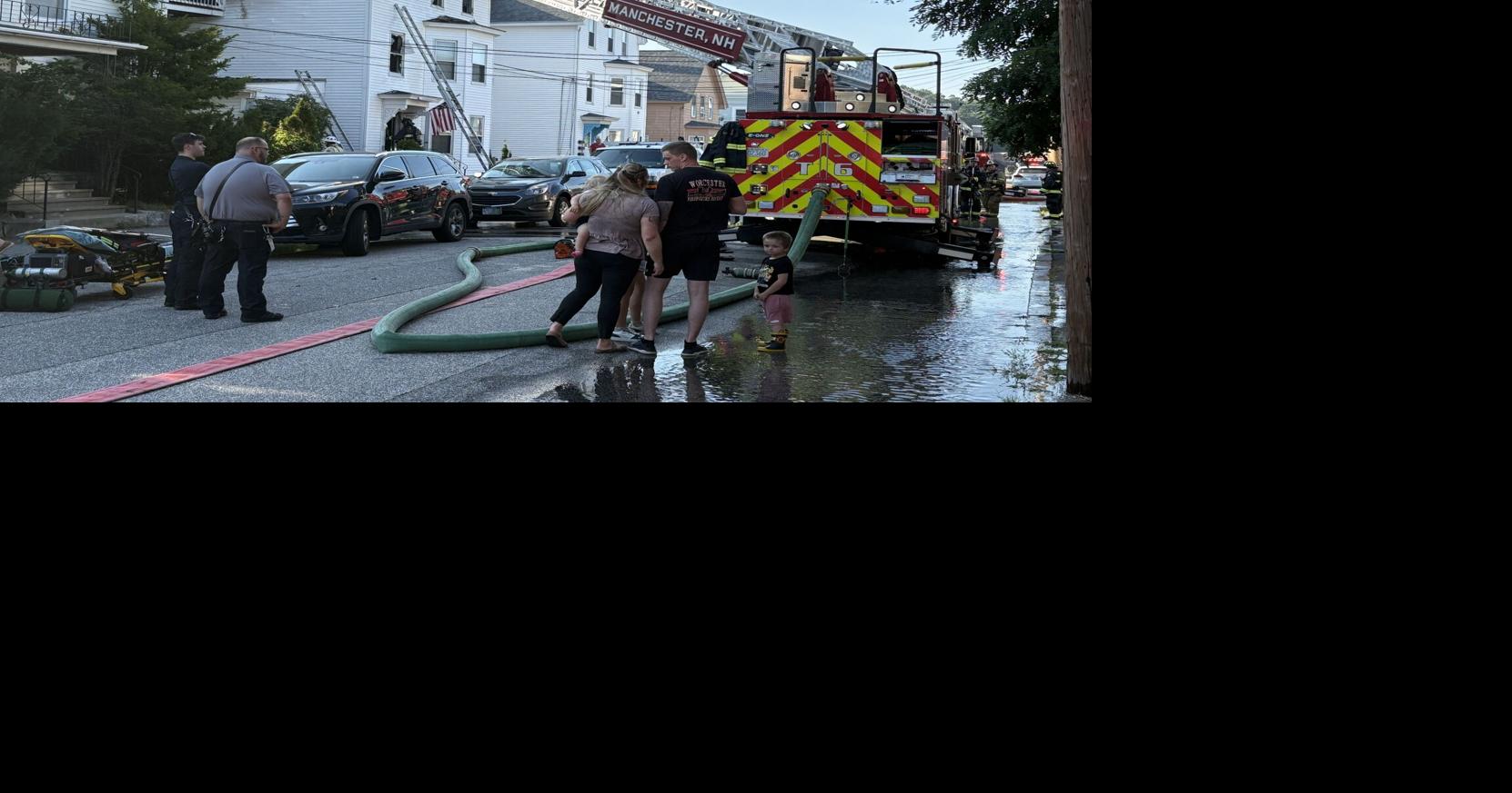 Fire damages 3-story Manchester building, injuring resident and 3 ...