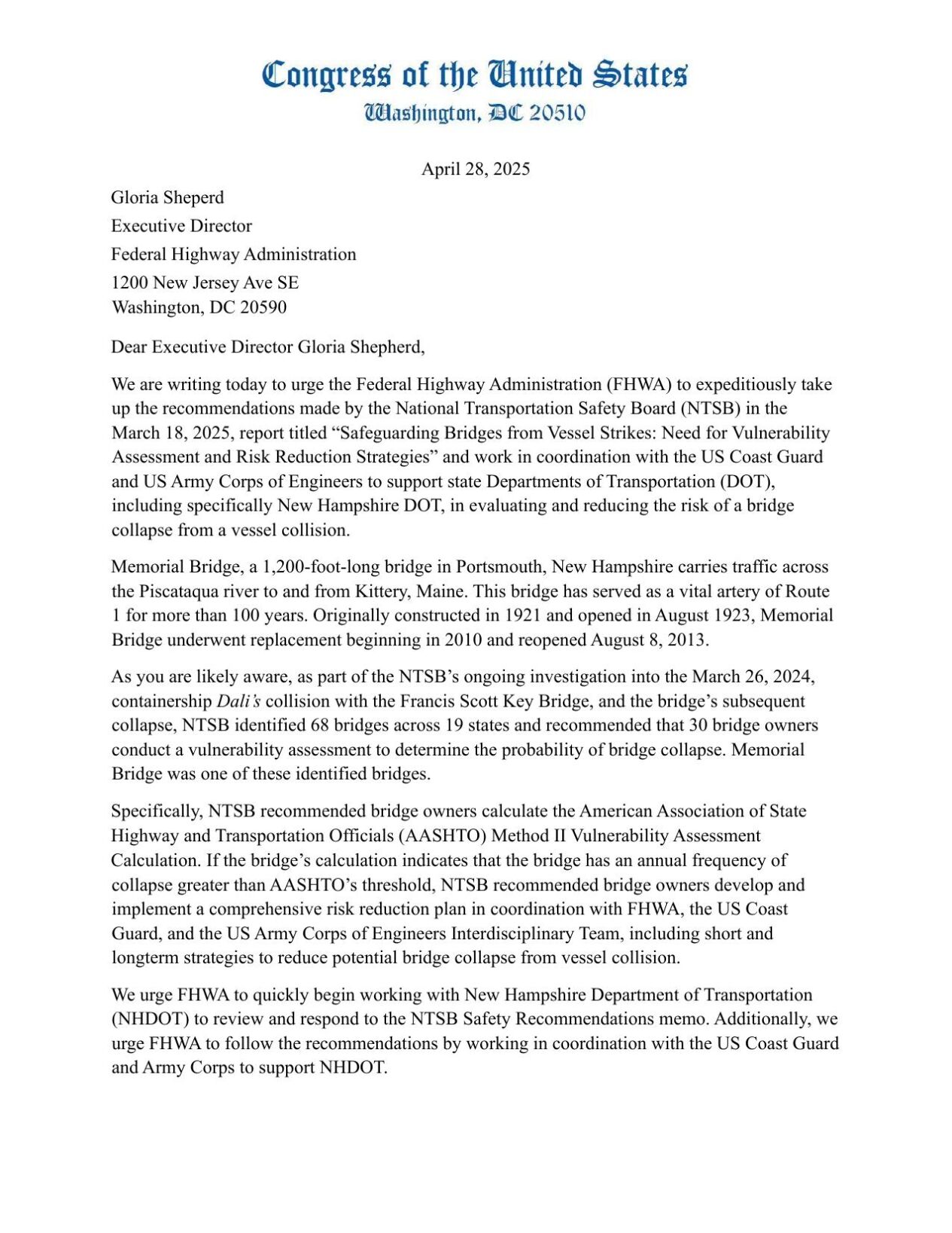 NH delegation asks feds to 'quickly' undertake risk assessment of ...