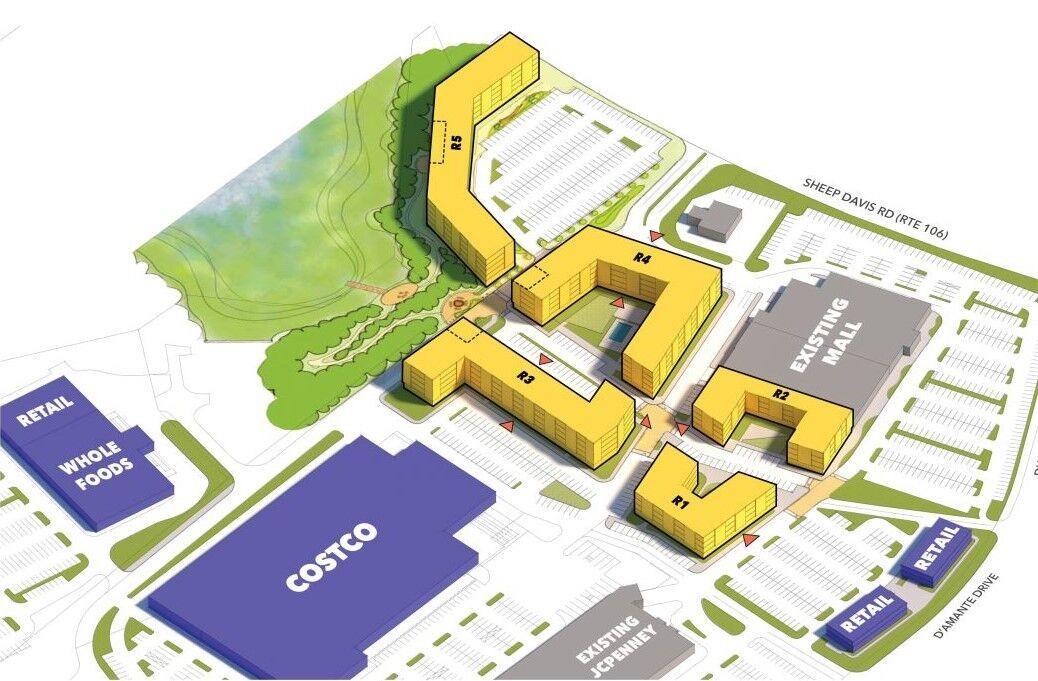 Early plans show Costco, Whole Foods at reimagined Steeplegate Mall ...