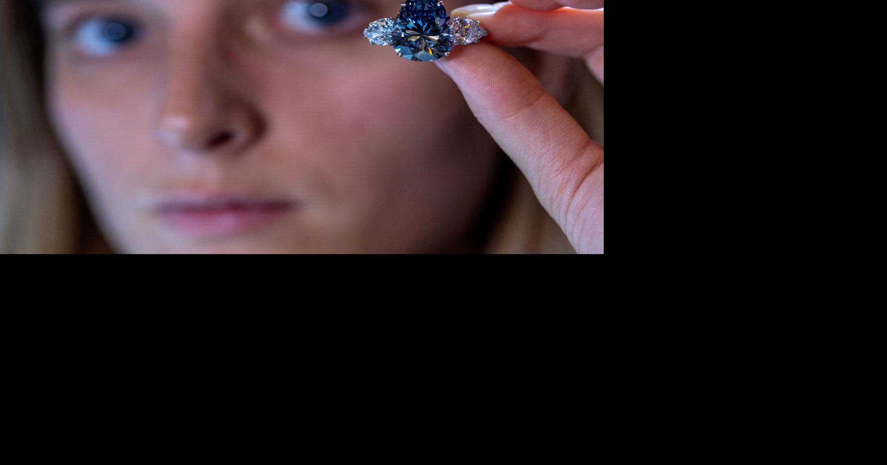 Vivid blue diamond sells for nearly $44M at Christie's auction | Back ...