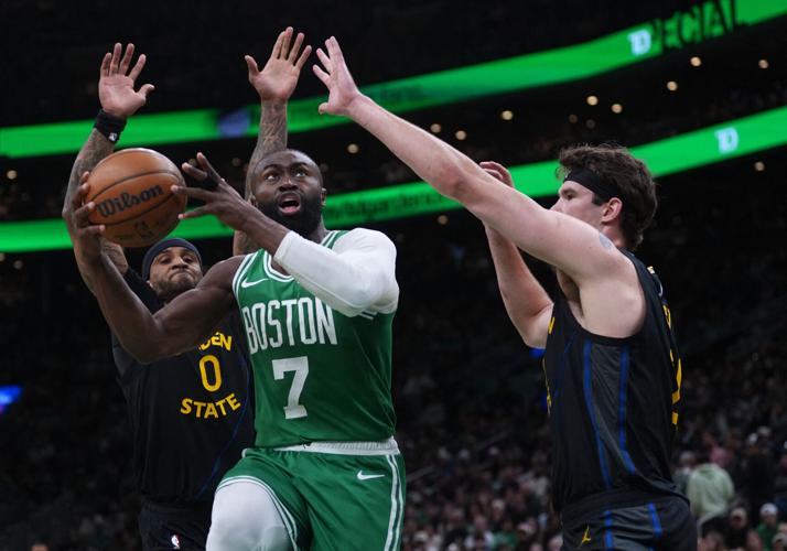 Jaylen Brown climbs Celtics scoring chart in big win vs. Warriors | NBA ...