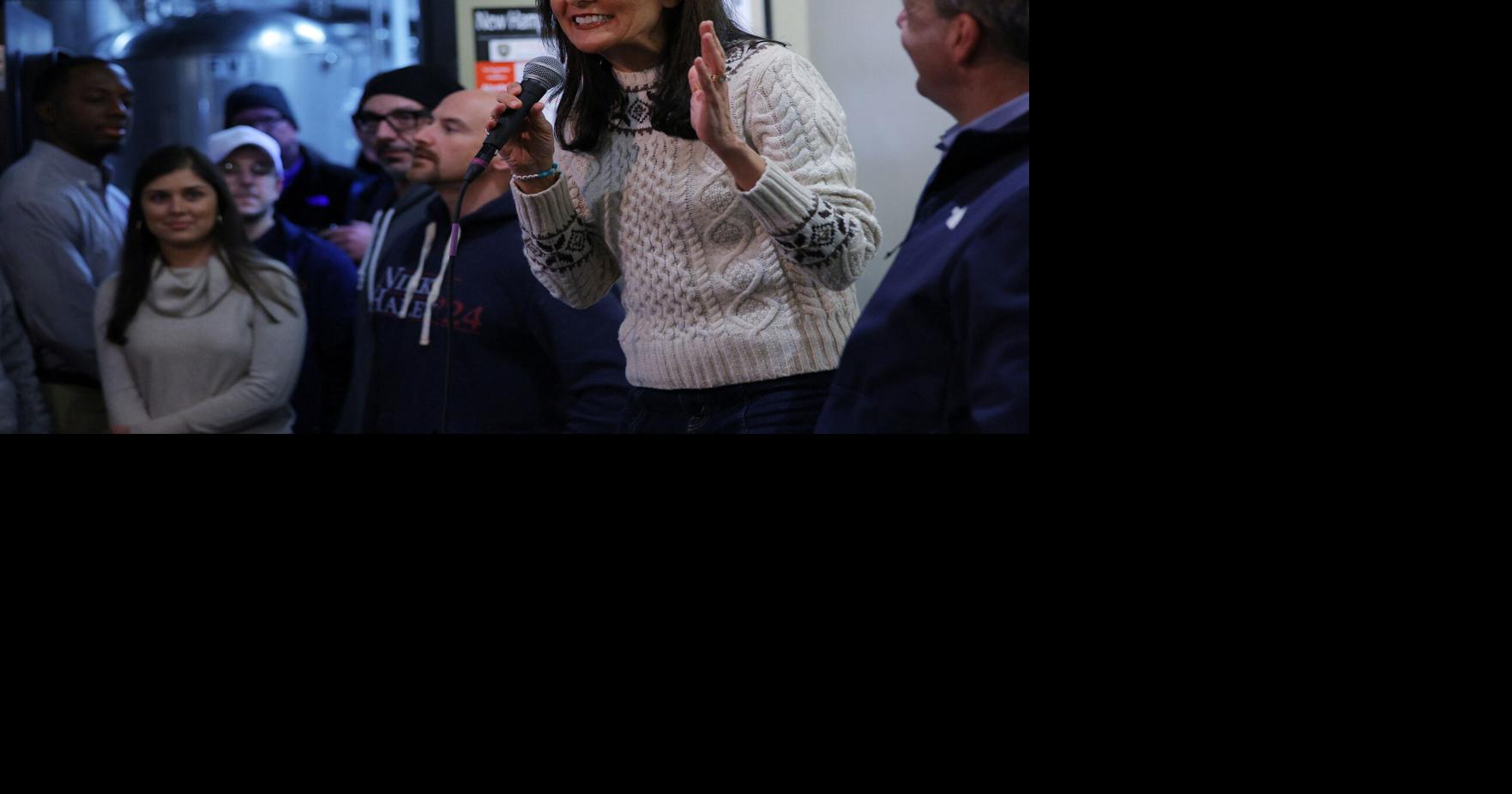 Republican presidential candidate Haley campaigns in Newmarket ...