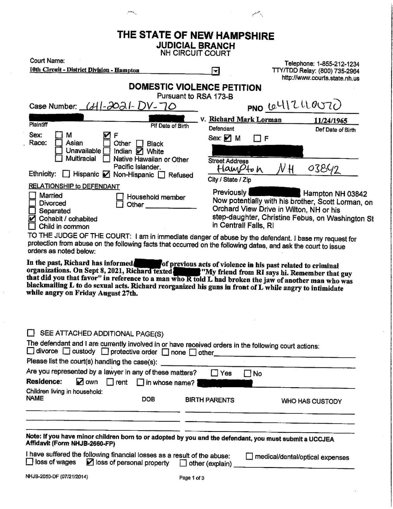 Court System Denial Of Restraining Order Against Stalker Boyfriend Was