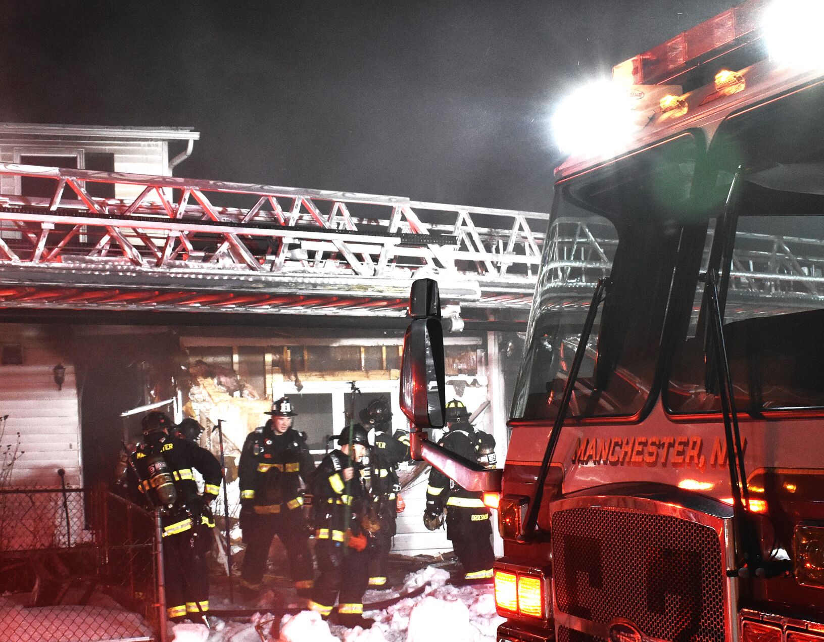 Two-alarm fire damages Cedar Street residence, two firefighters injured ...