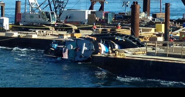 Tugboat capsizes, sinks at Portsmouth work site | Public Safety ...