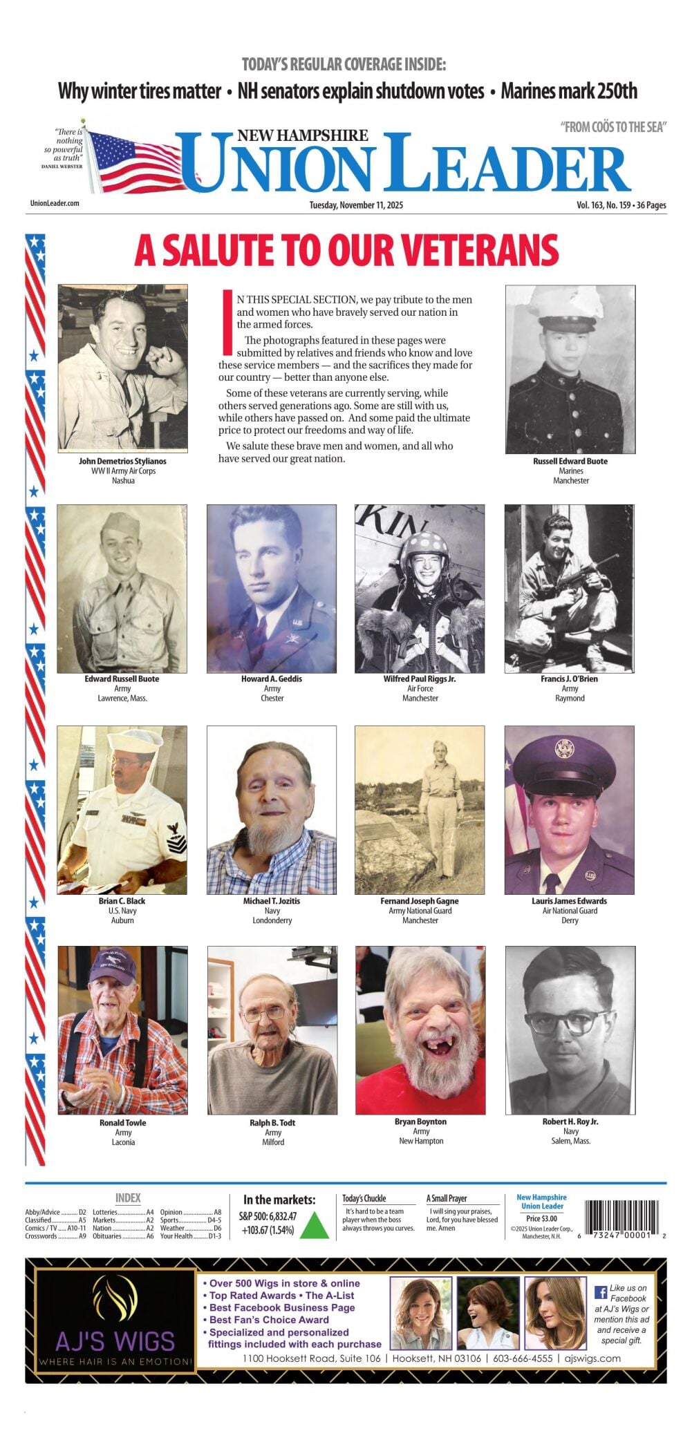Salute to Our Veterans | Wall of Heroes | unionleader.com
