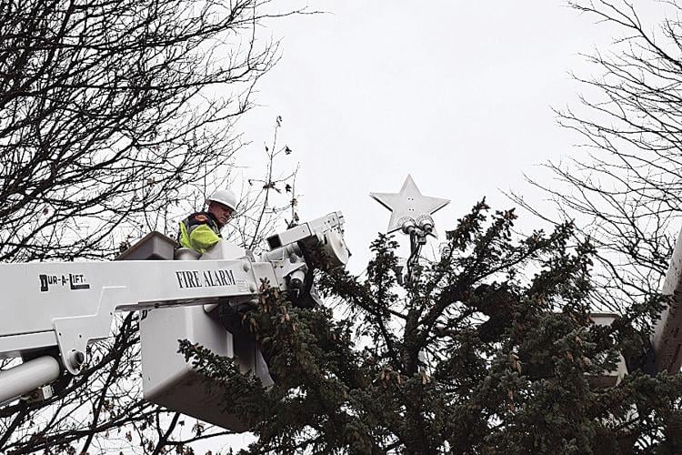 Keene volunteers work to ward varmints off city Christmas tree ...