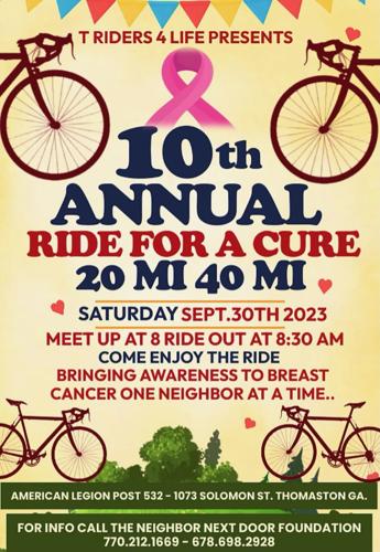 10th Annual 'Ride for a Cure' Bike Ride is Saturday | Meetings & Events ...