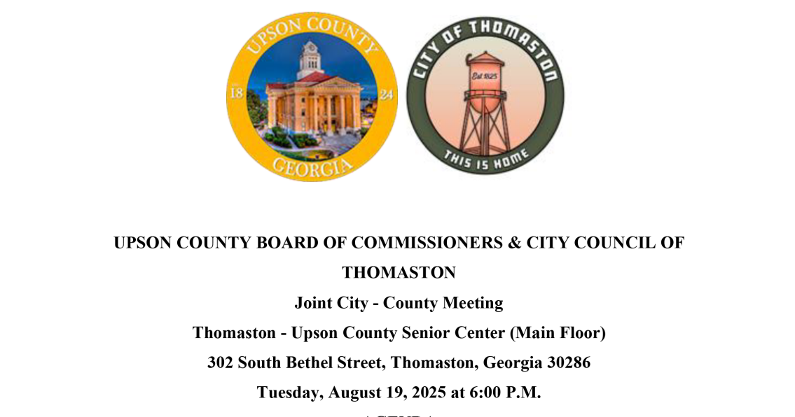 Thomaston, Upson Joint Meeting Slated Aug. 19 | Government ...