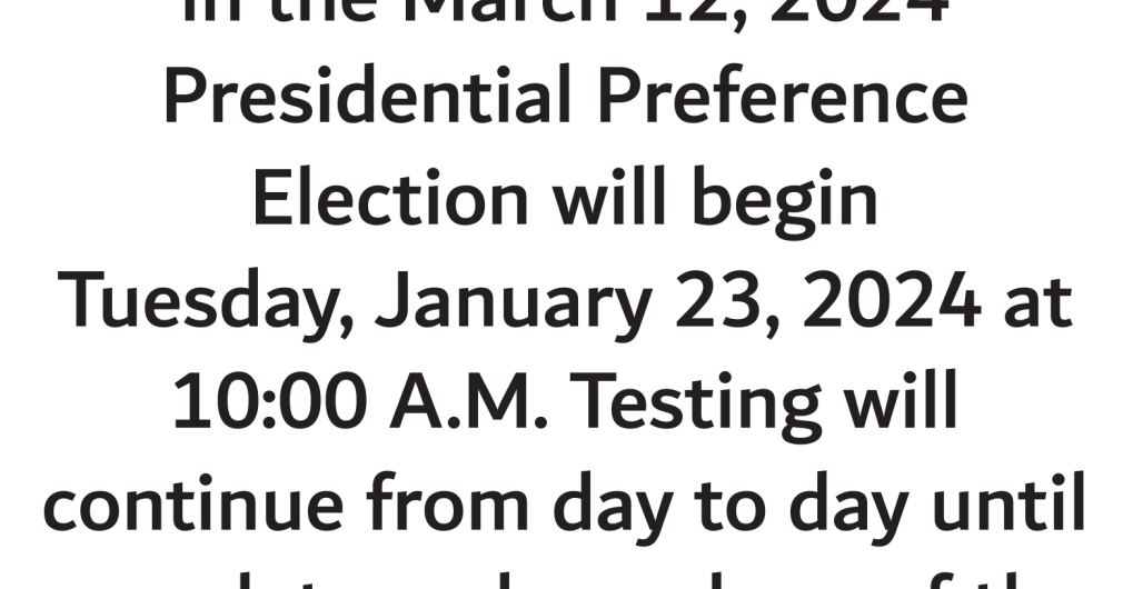 Logic and Accuracy Testing PUBLIC NOTICE - UPSON COUNTY BOARD OF ...