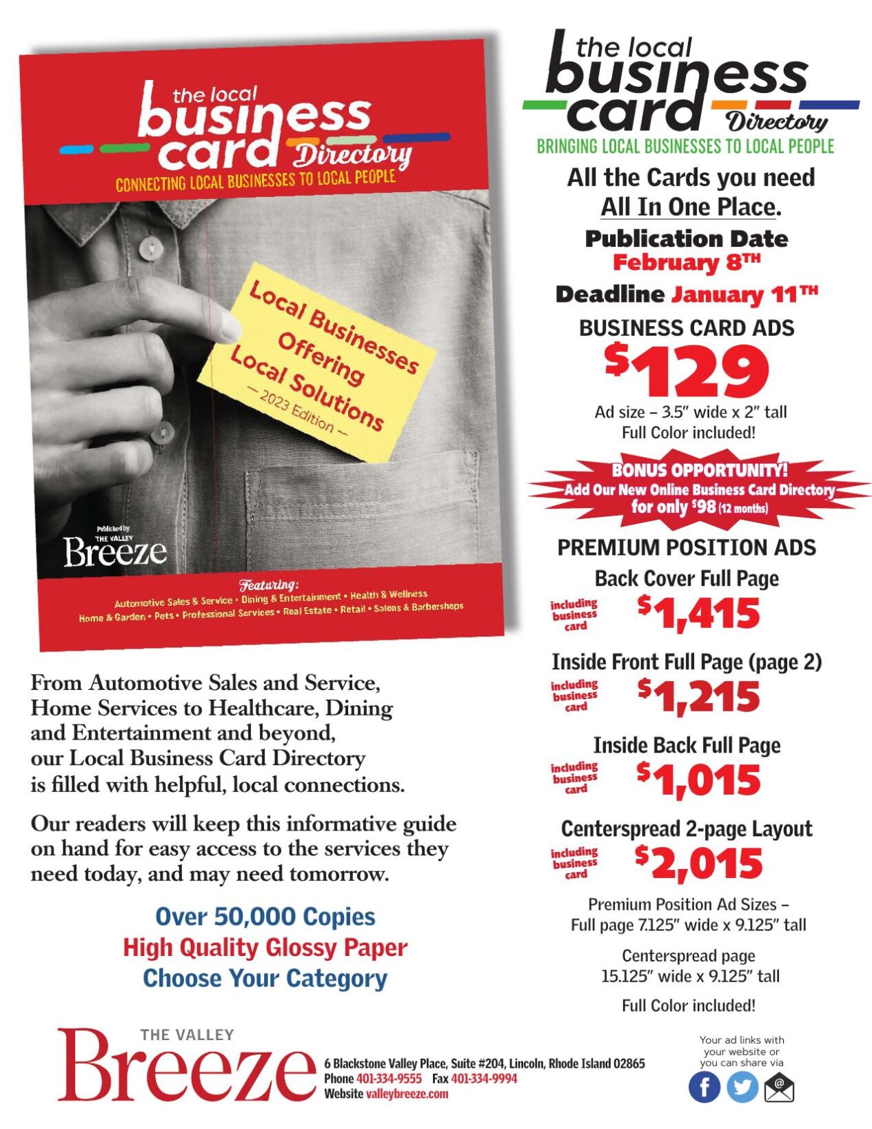 Business Card Directory Flyer 2024 | | valleybreeze.com