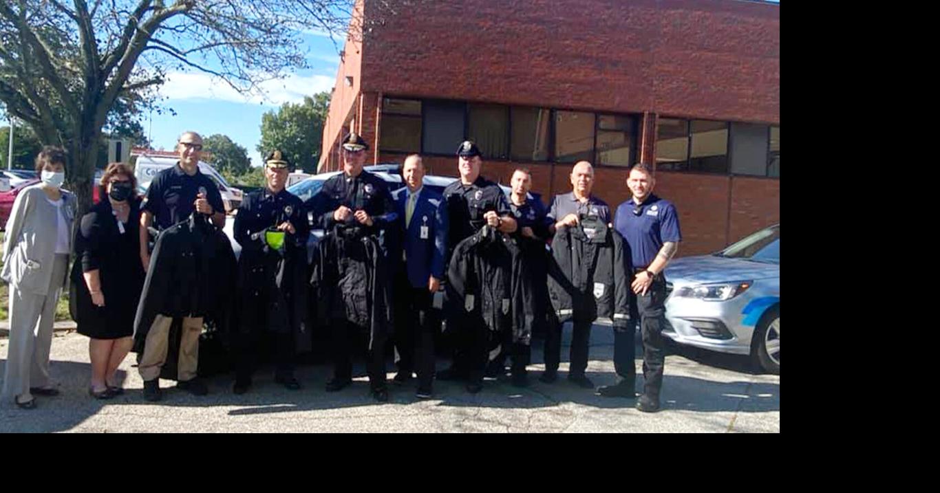 NPPD donates police jackets to Fatima security | North Providence ...