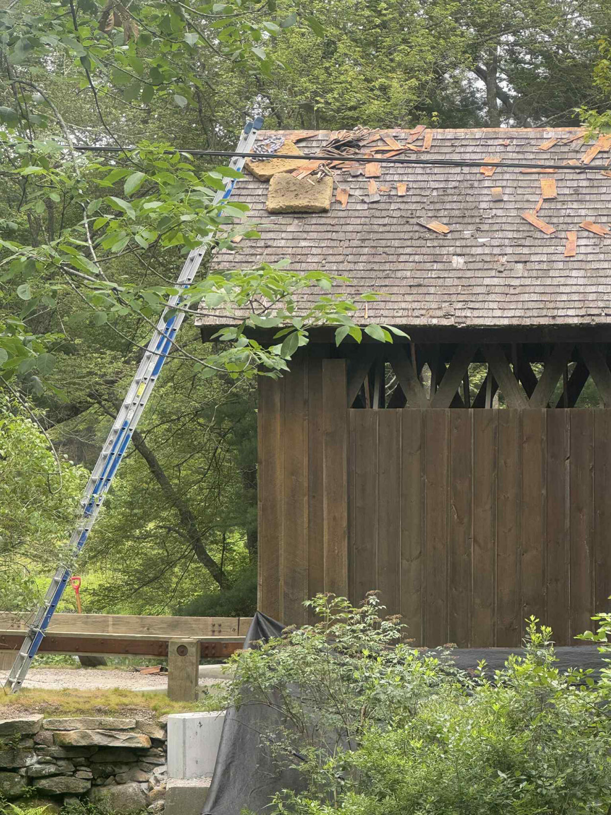 Re-shingling happens at Swamp Meadow Covered Bridge; other projects ...